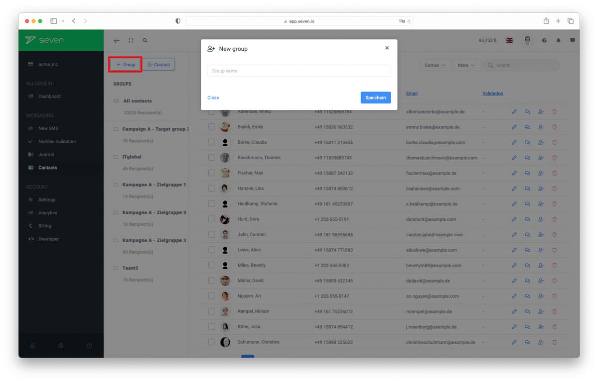 New messaging feature: How to manage your contacts in the current webapp