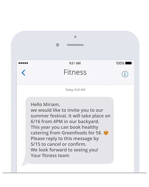 Gyms send SMS to strengthen customer loyalty | seven.io
