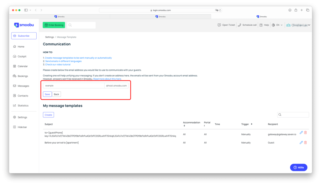 Send SMS from Smoobu - this is how it works! | seven.io