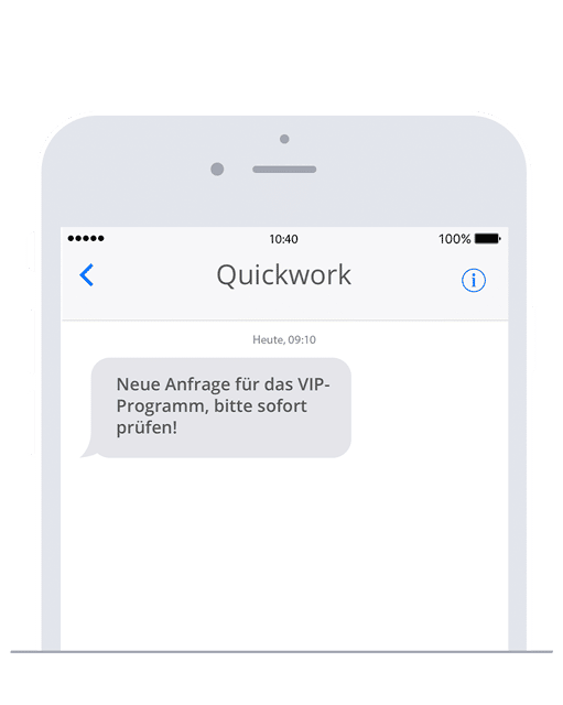 SMS in Quickwork versenden | seven.io